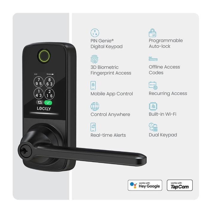 Lockly Secure Pro Latch Matte Black - Bunnings Australia