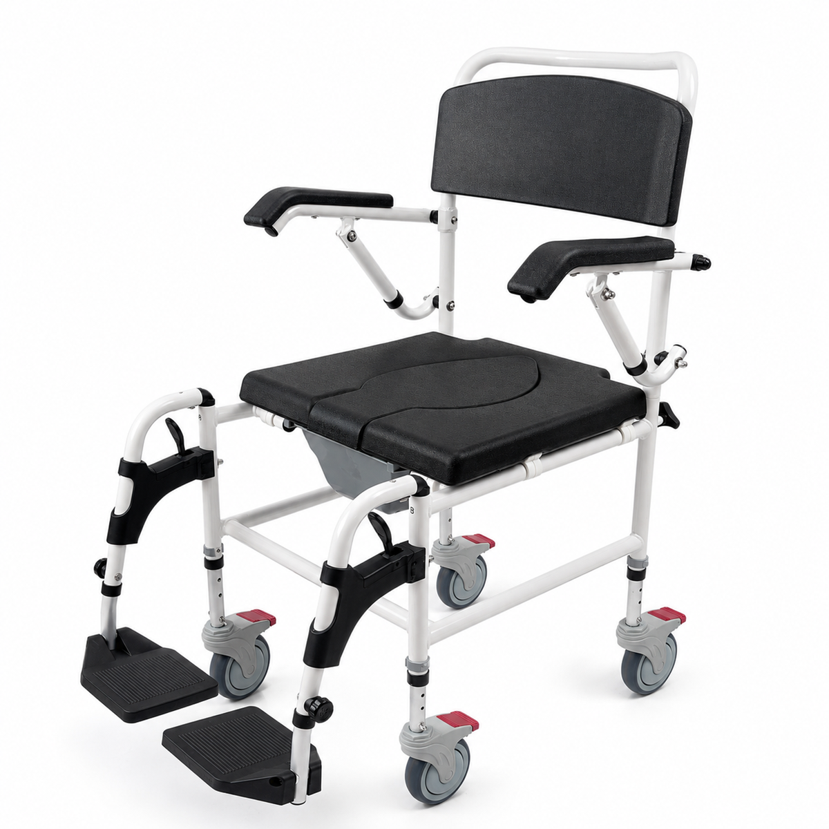 Altus Mobile Shower Platform Wheelchair with Commode Waterproof ...