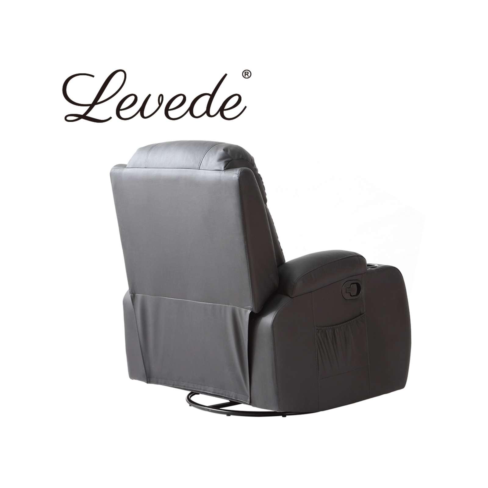 Levede Recliner Massage Chair PU Leather 360 Degree Swivel 8 points heated Bunnings Australia