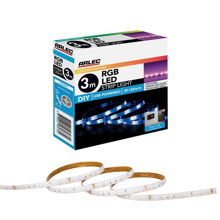 Arlec 3m USB RGB Strip Light - Bunnings Australia