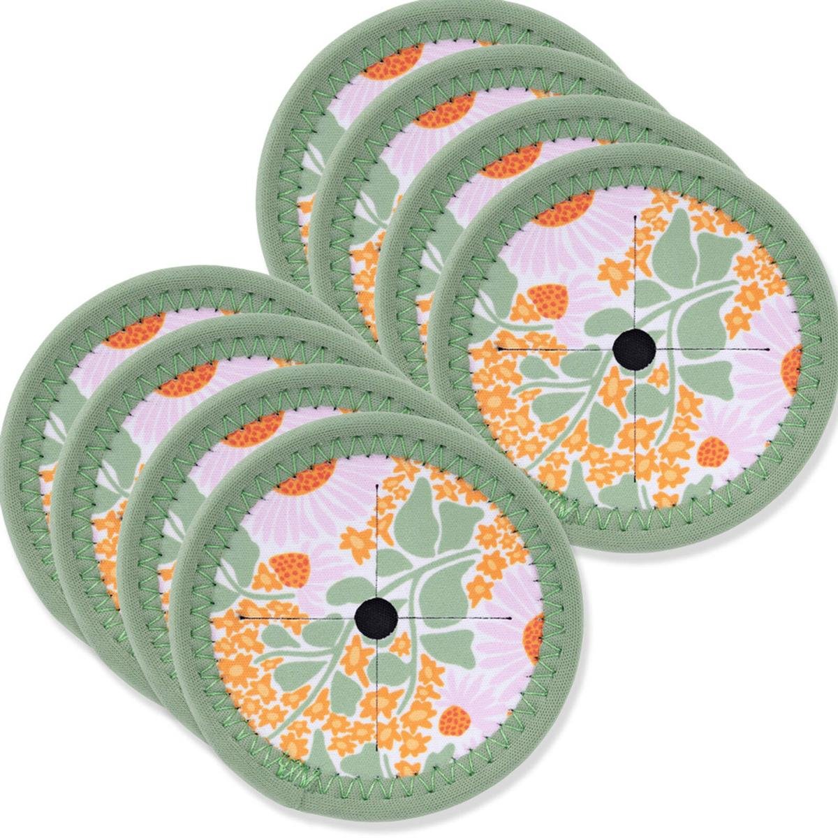 8PK Splosh Picnic Spring Big Floral Wine Glass Coaster 9.5cm - Bunnings ...