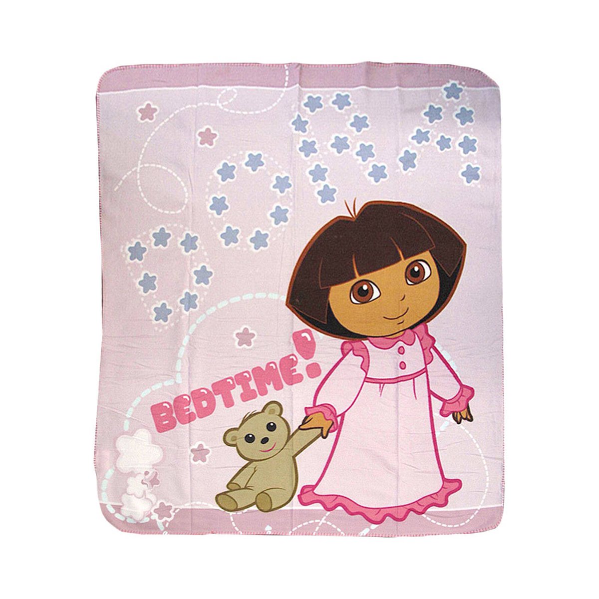 Caprice Polar Fleece Throw Rug Dora Explorer Bed Time 127 x 152 cm ...