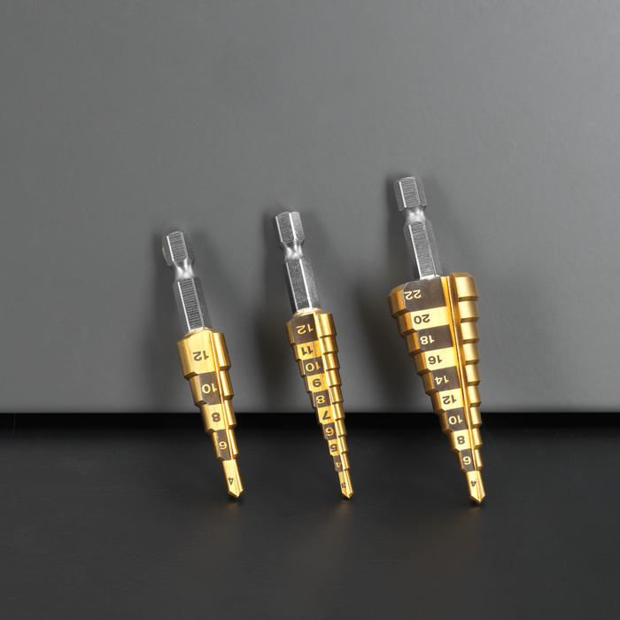 Ryobi 3 Piece Step Drill Bit Set - Bunnings Australia