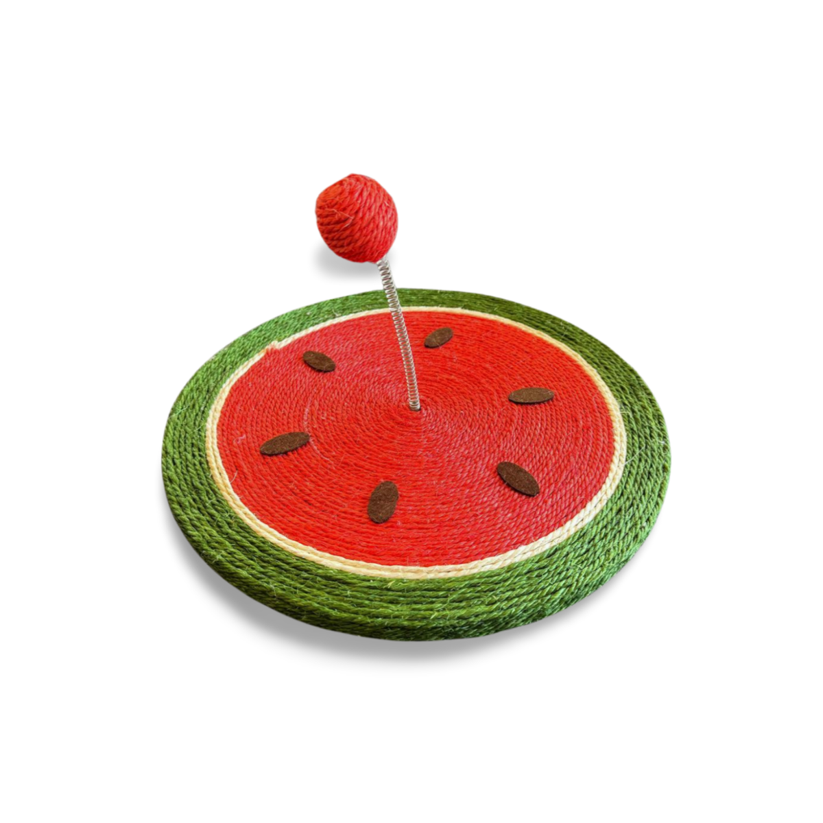 Playful Sisal Spring Ball Cat Scratcher - Watermelon - Bunnings Australia