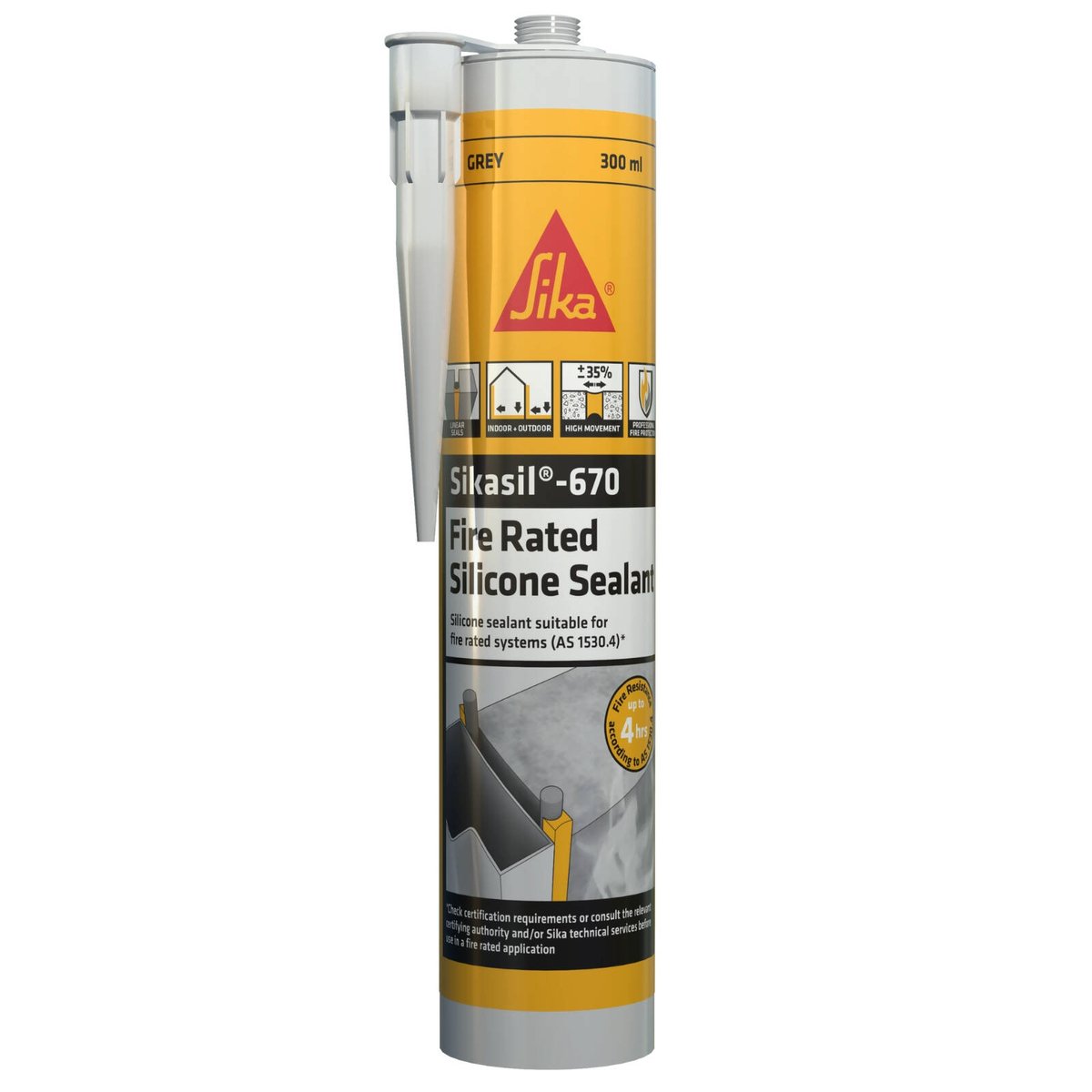 Sika 300ml Sikasil 670 Fire Silicone Sealant - Bunnings Australia