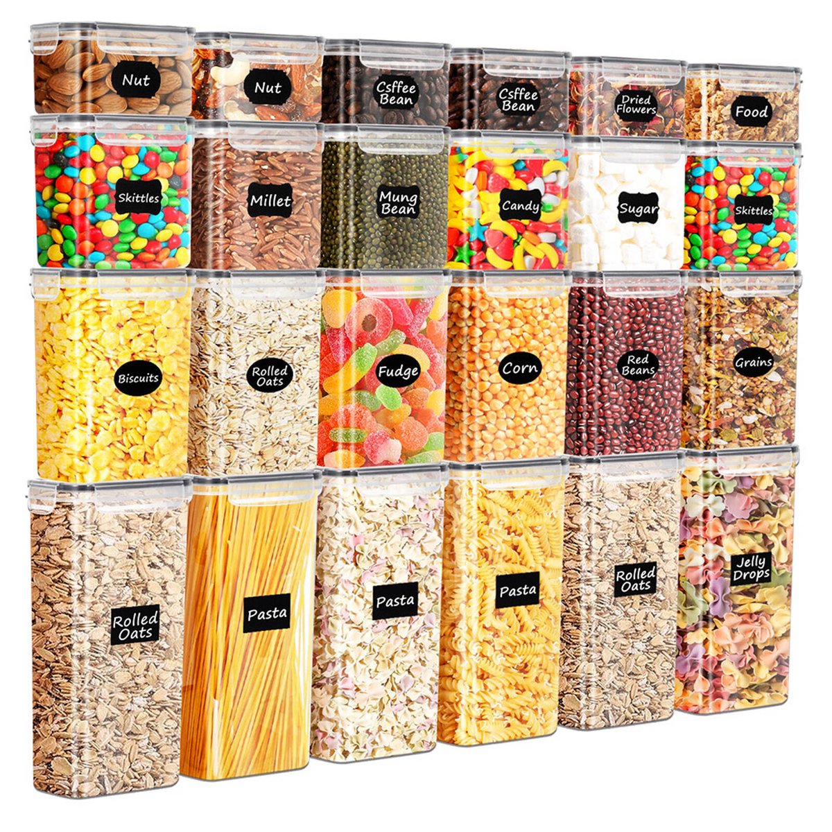 Zuni Dry Food Canisters With Lids Plastic Leak-proof Canisters ...