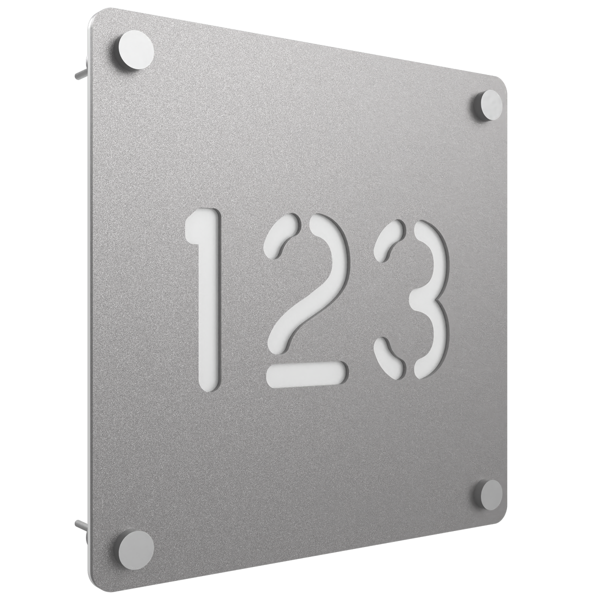ProtectorAl 280 x 280mm Silver Matt ACM Cut Through Custom House Sign ...