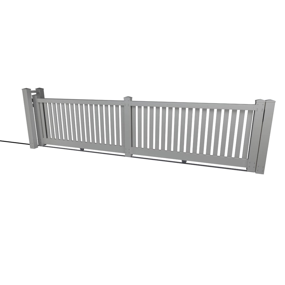 Think Fencing 4800 x 1160mm White Wren PVC Sliding Gate - Bunnings ...