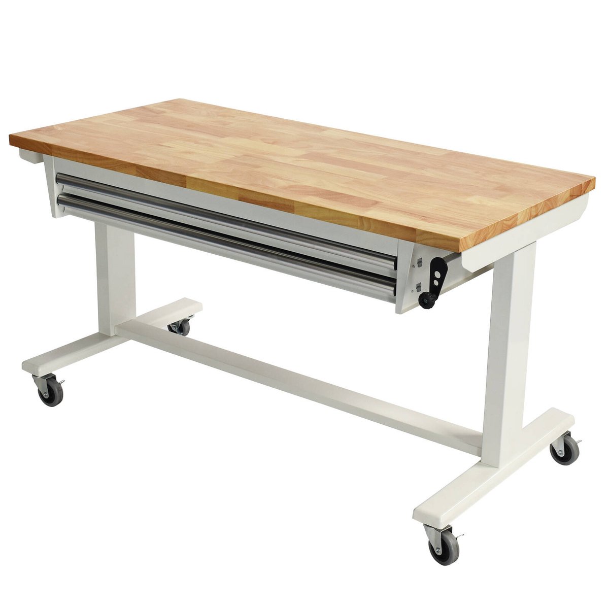 132cm White Adjustable Height Workbench With Drawers - Bunnings Australia