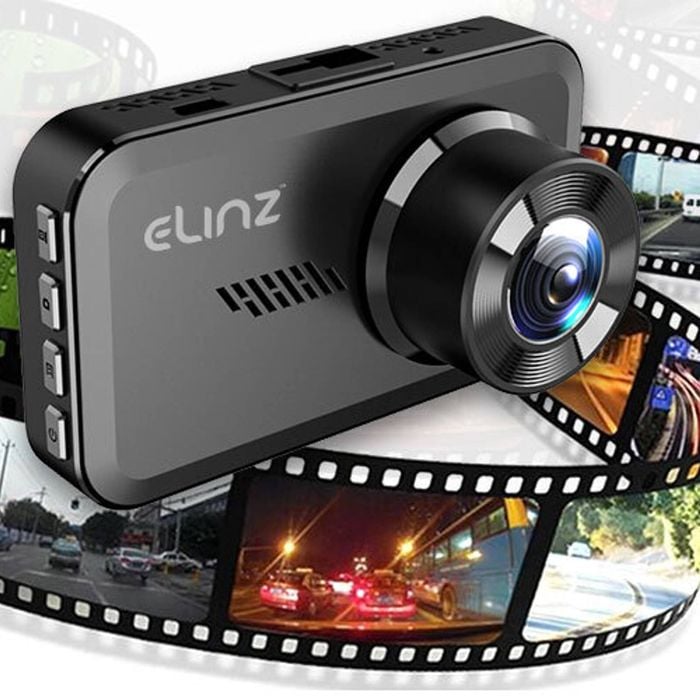 Elinz Car Dash Camera 3" HD 1080P FHD DVR Recorder Front Rear Dual Cam ...