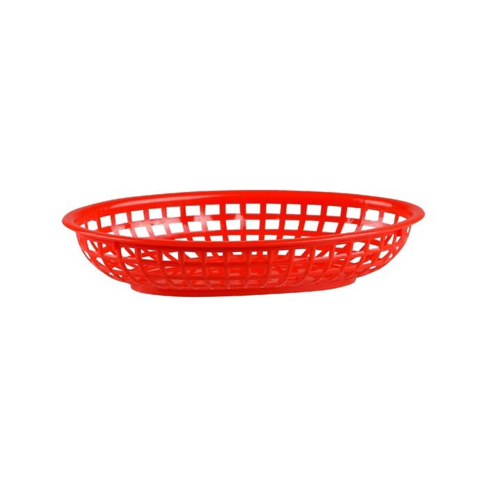 Plastic Oval Bread Baskets Small 24 x 15cm Set of 12 Red - Bunnings Australia