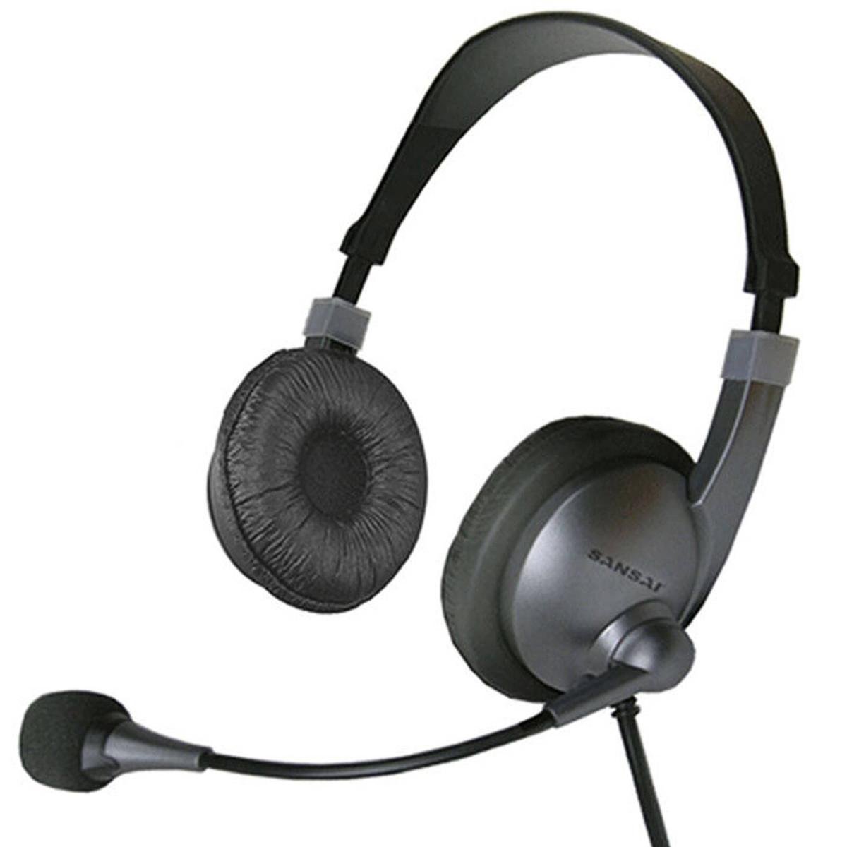 Sansai USB On Ear Headset w/Mic Black - Bunnings Australia
