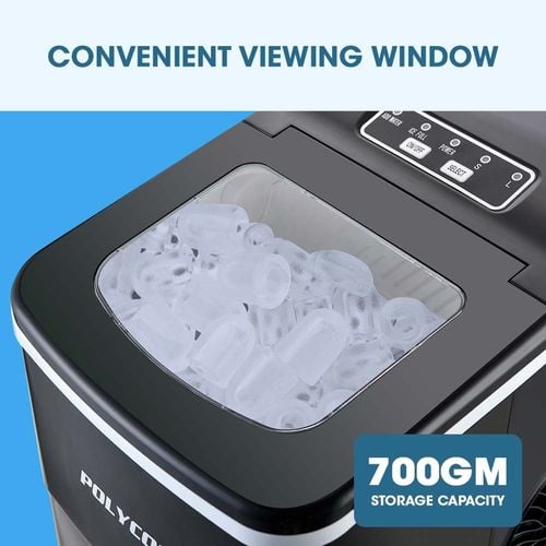 POLYCOOL 2L Portable Automatic Ice Cube Maker Machine, Black - Bunnings Australia