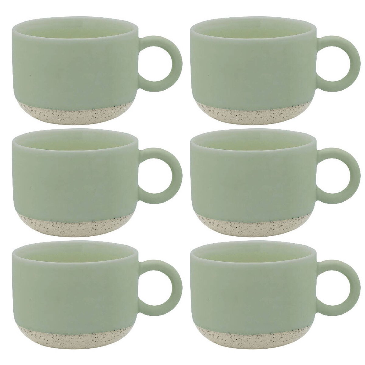 6PK Ecology Stoneware Kitchenware Hull Drinking Mug Cup 370ml/14cm ...