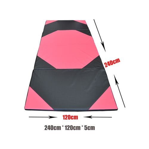 Large 240cm x 120cm x 5cm Gymnastics Folding Gym Exercise Yoga Mat ...