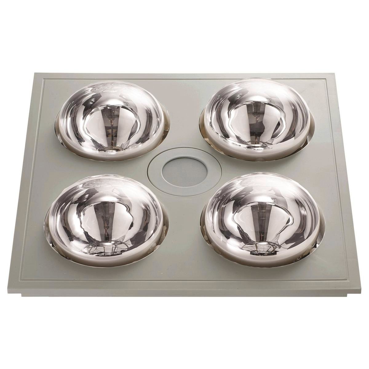 Manrose Silver LED Fan Light Heater With 4 Heat Bulbs - Bunnings New ...