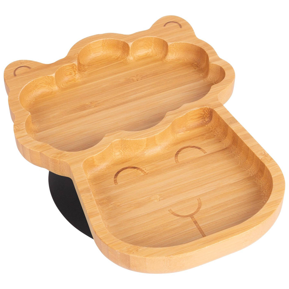 Tiny Dining Bamboo Llama Baby Feeding Plate with Suction Cup - Black ...