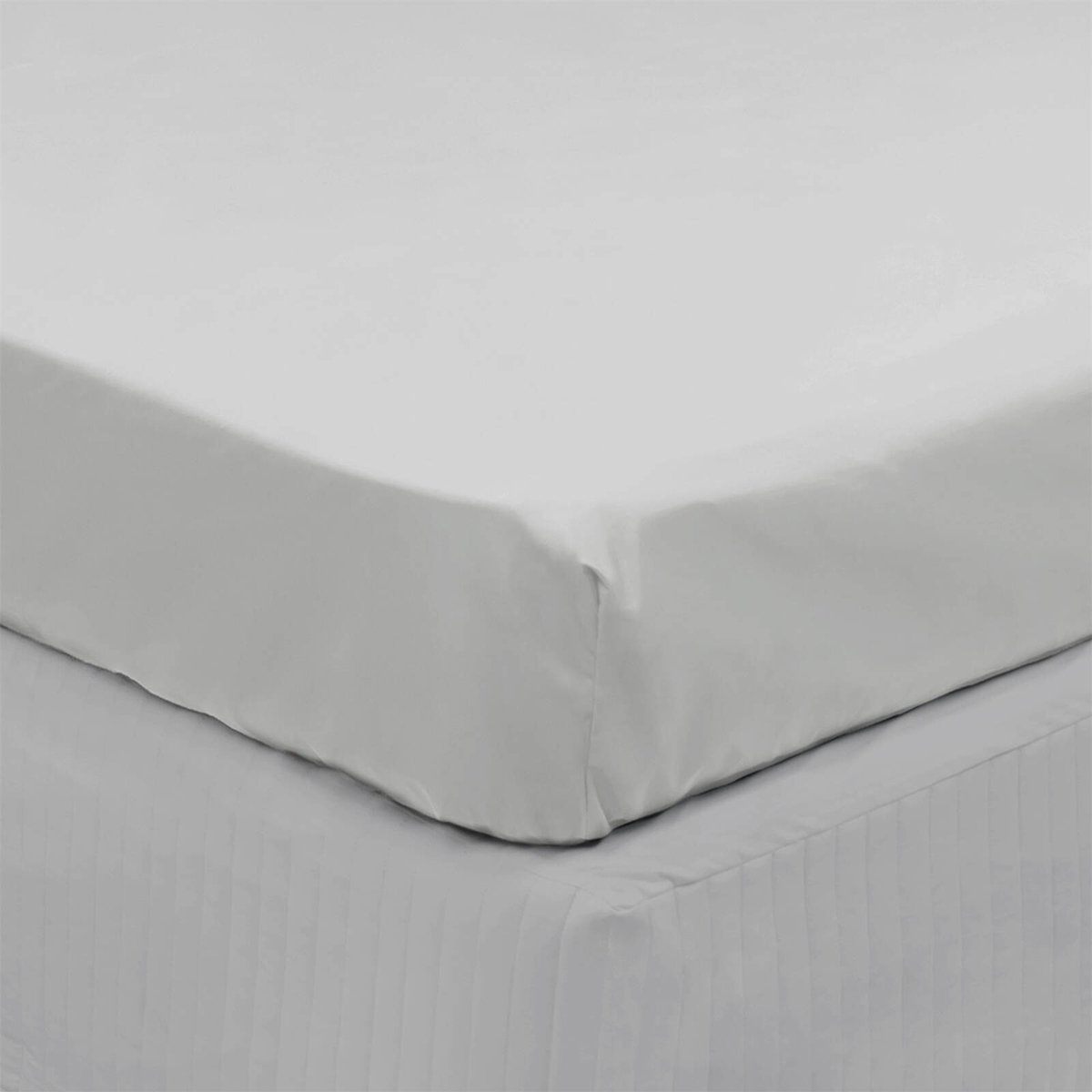 Algodon Long Single Bed Fitted Sheet 300TC Cotton Silver - Bunnings ...