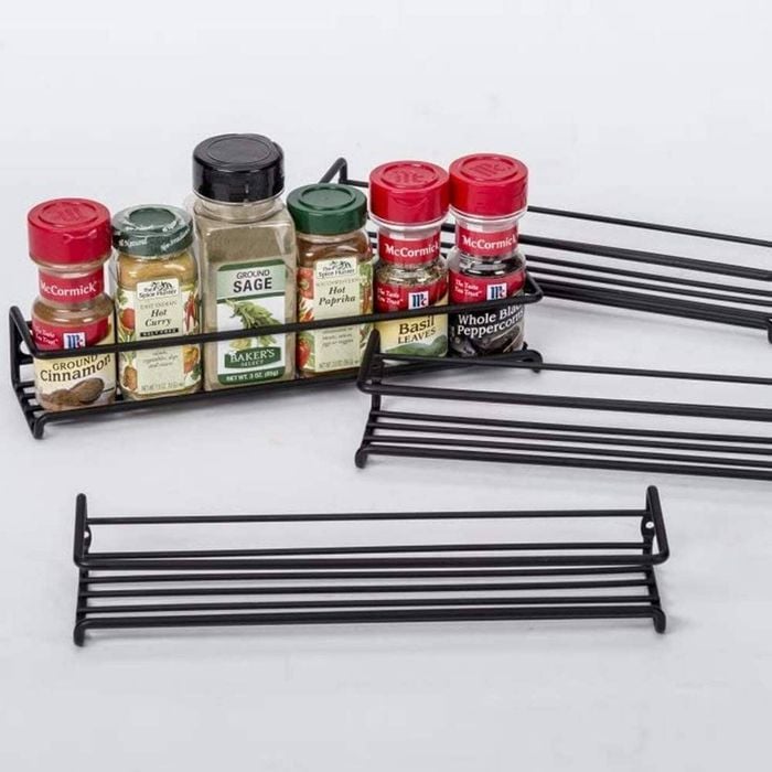 4 Tier Hanging Stainless Steel Spice Racks Wall Mounted Kitchen Pantry ...