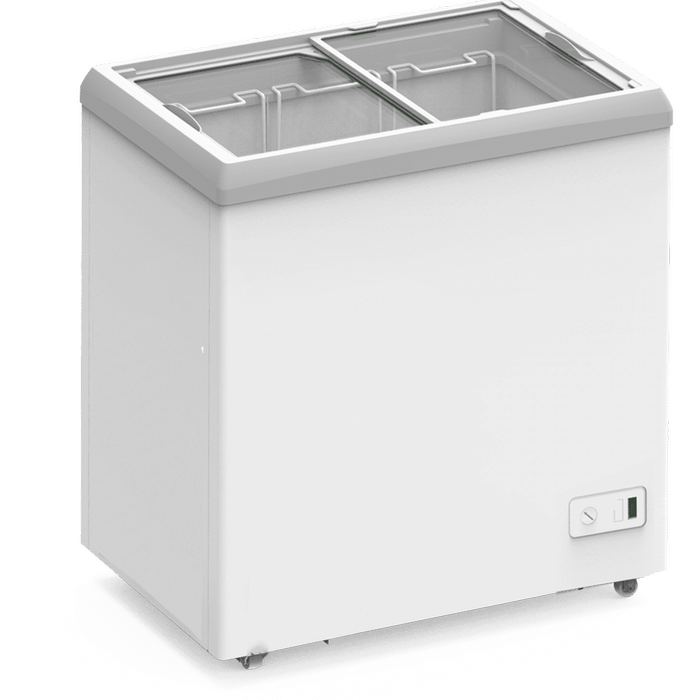 Exquisite Flat Glass Display Chest Freezers with 3 Baskets - Bunnings ...