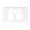 HPM LINEA Double Powerpoint With Extra Hole Coverplate - White ...