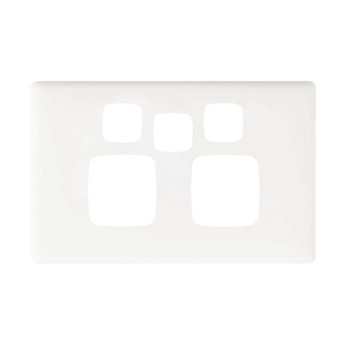 HPM LINEA Double Powerpoint With Extra Hole Coverplate - White ...