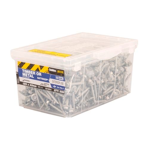 Buildex Batten Zip ZA3 HexHead Screws 12g x 40mm Bx500 - Bunnings Australia