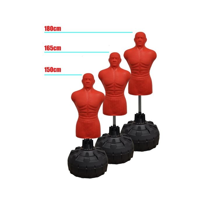 Silicone Skin - Free Standing Human Bob Boxing Punching Dummy Bag - Red ...