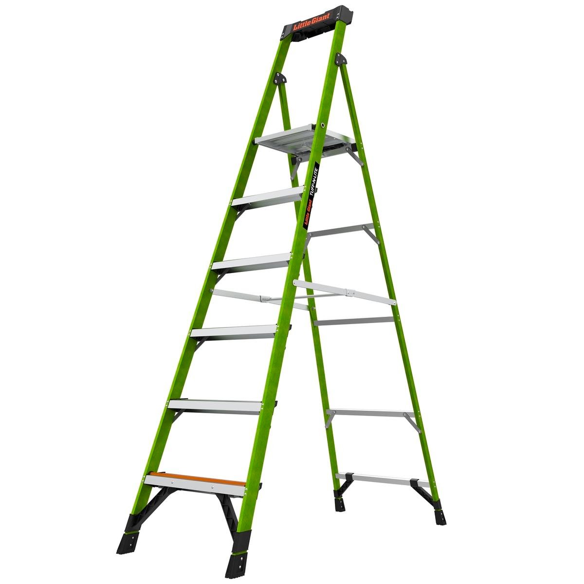 Little Giant 8ft Large 6 Step Tuff-N-Lite Fibreglass Platform Step ...