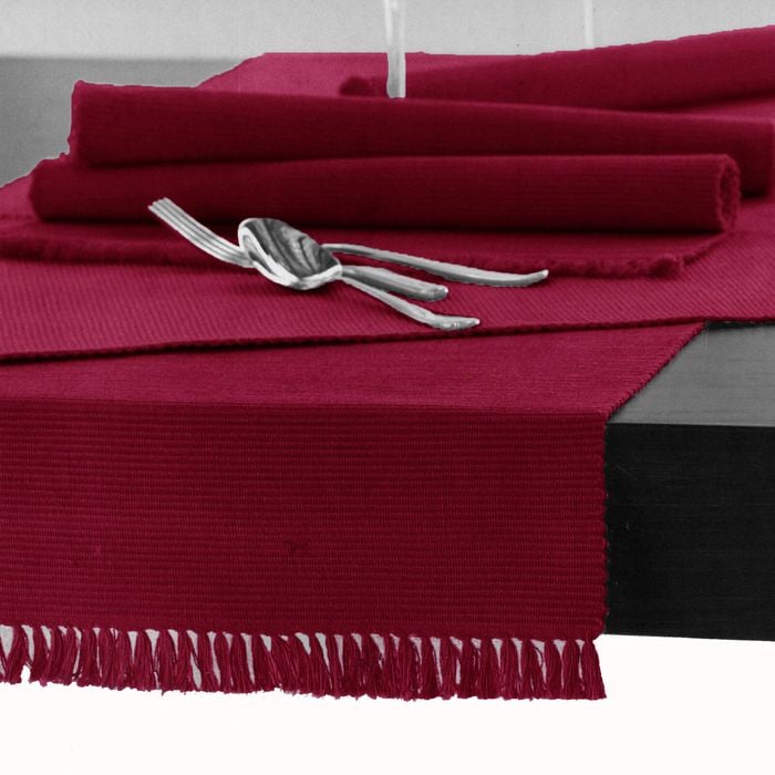 Hoydu Cotton Ribbed Table Runner 45cm x 150cm - PERSIAN RED - Bunnings ...