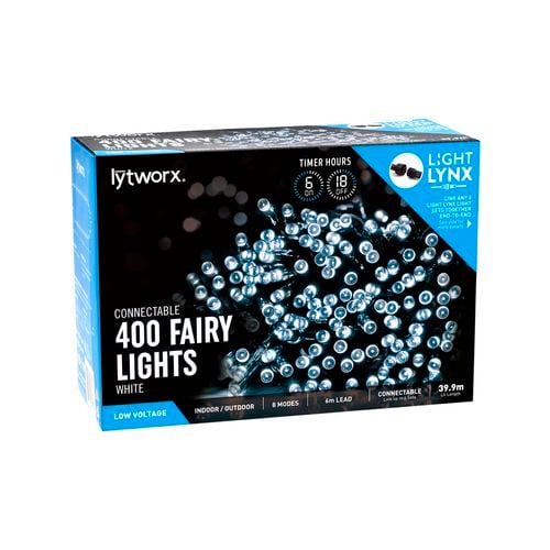 Lytworx 400 White LED Connectable Fairy Party Lights - Bunnings Australia