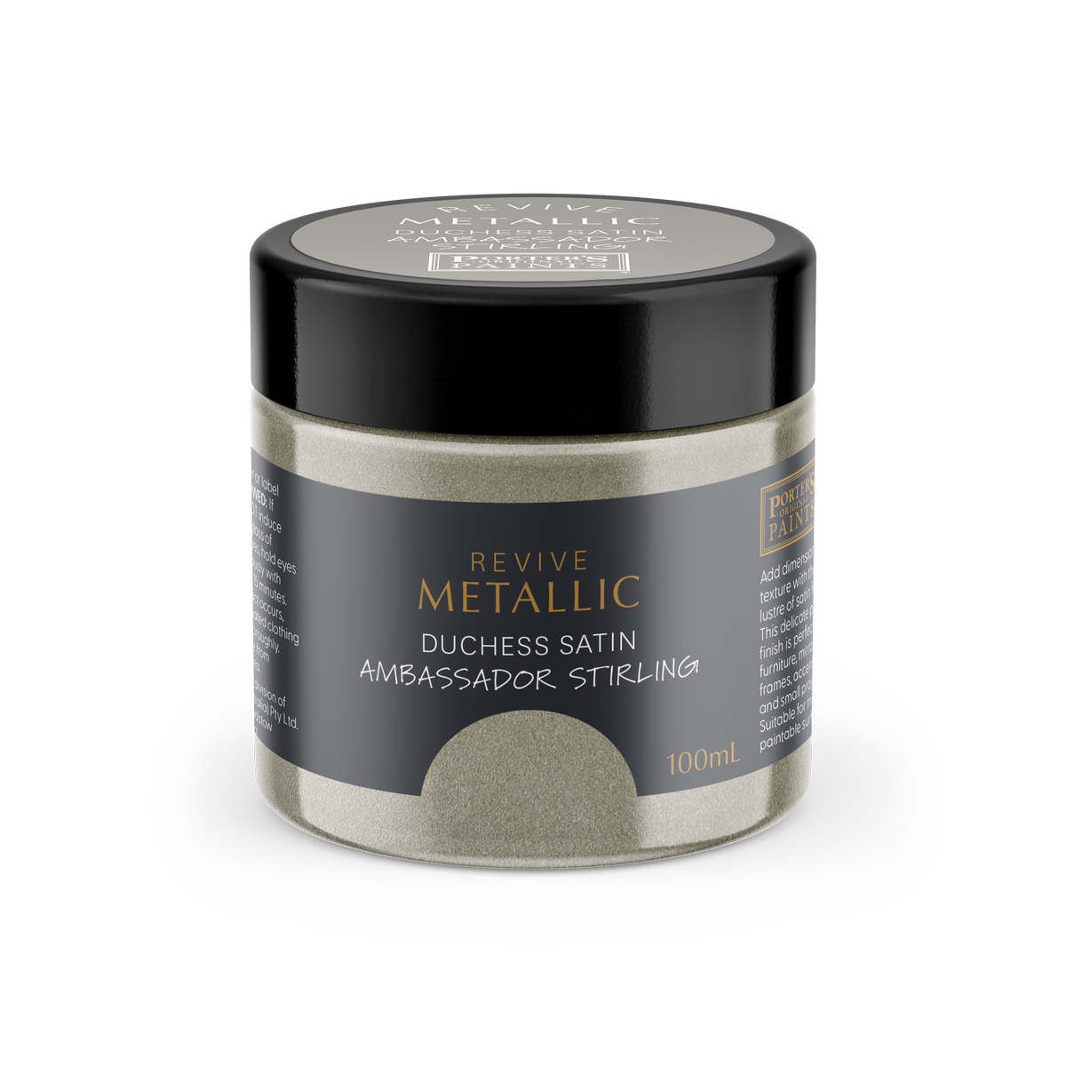 Porter's Paints 100ml Metallic Ambassador Sterling Furniture Paint ...
