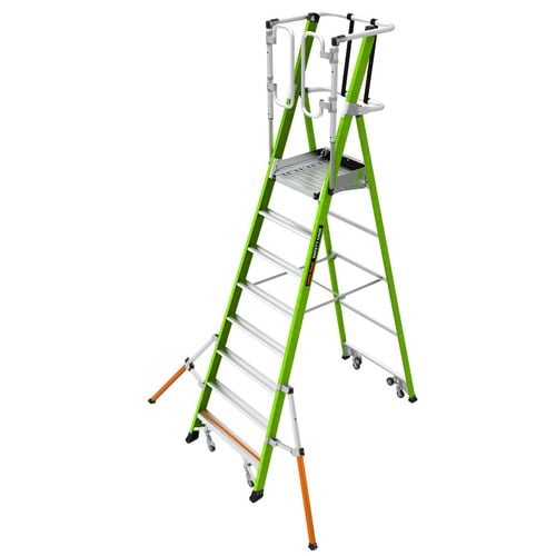 Little Giant 150kg 8 Step Safety Cage Platform Ladder - Bunnings New ...