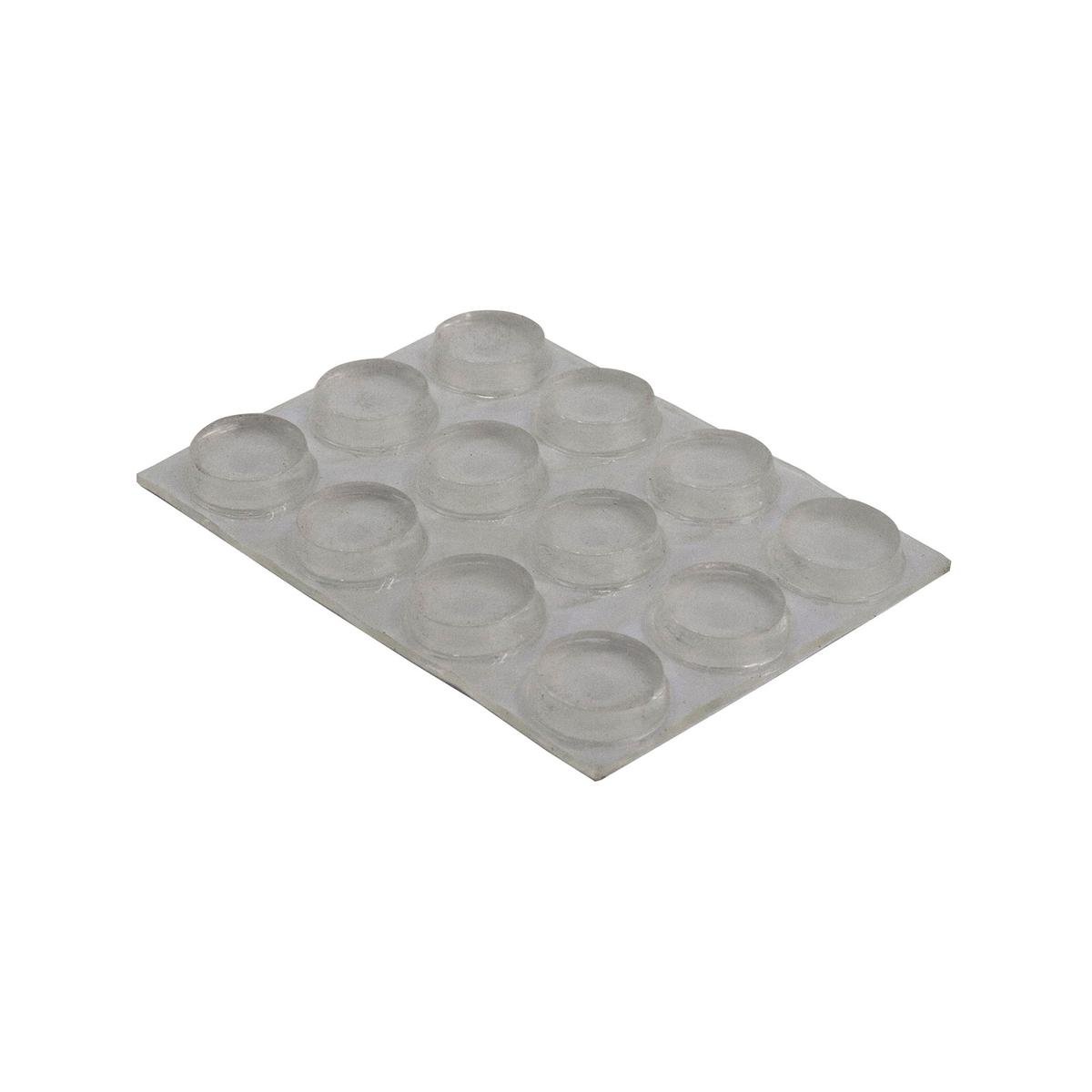 Surface Gard 13mm Clear Round Rubber Bumper - 12 Pack - Bunnings Australia