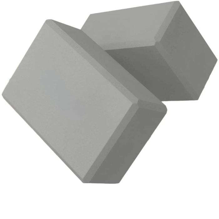NNETM Set of 2 Premium Odor-Resistant Foam Yoga Blocks (Grey ...