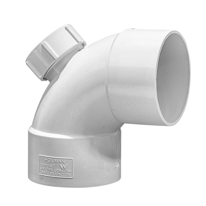 Holman 65mm 88° Female And Female PVC DWV I / O Bend - Bunnings Australia