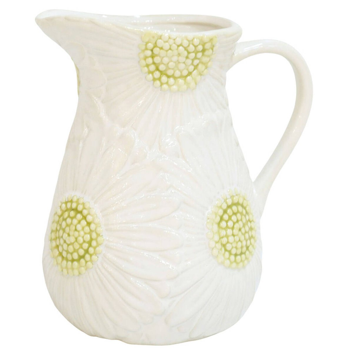 Urban Ceramic Flower Pitcher Beverage Serving Jug 20x17cm White ...