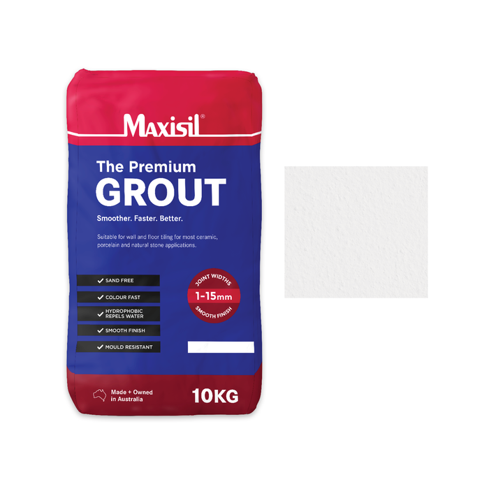 Maxisil 10kg White Coloured Grout - Bunnings Australia