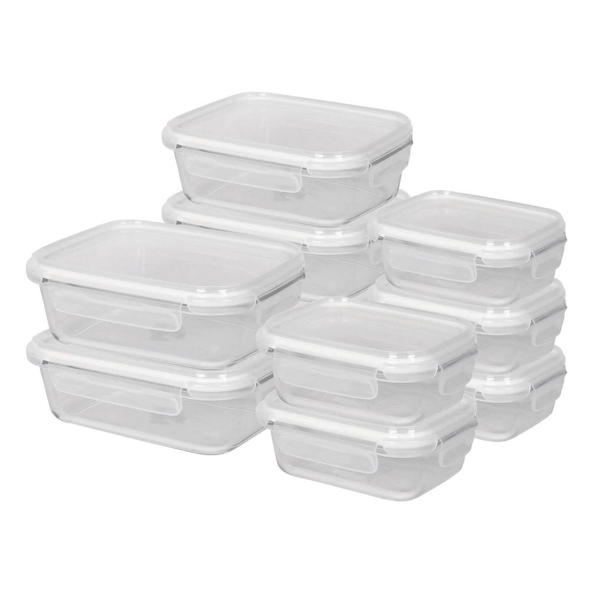 Harbour Housewares 10pc Glass Food Storage Containers Set with Lids - 2 ...