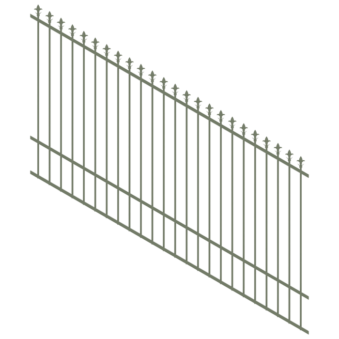 ProtectorAl 1201-2400W x 1500H Pale Eucalypt Spear Top Pool Fence Panel ...
