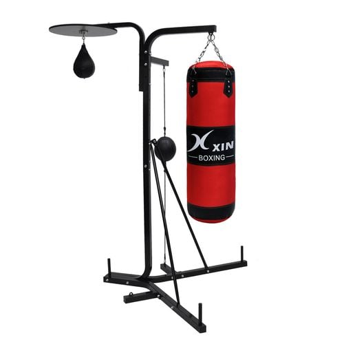 3 in 1 Boxing Punching Bag Stand - 20kg Punch Bag + Speed Ball and ...