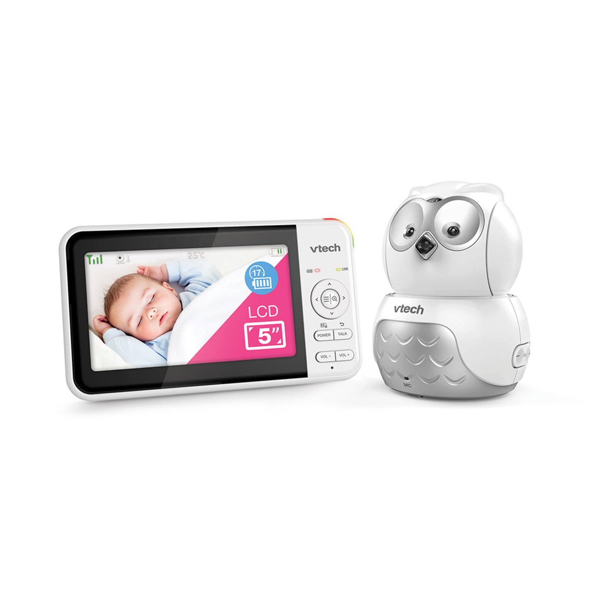 VTech Full Colour Pan & Tilt Baby Video Monitor Single Camera - White ...