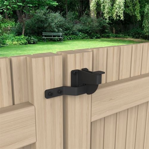 Zenith Matte Black D Pattern Gate Latch - Bunnings Australia