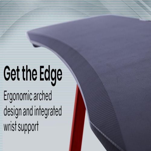 OVERDRIVE Gaming Desk PC Table Setup Computer Carbon Fiber Style Black ...