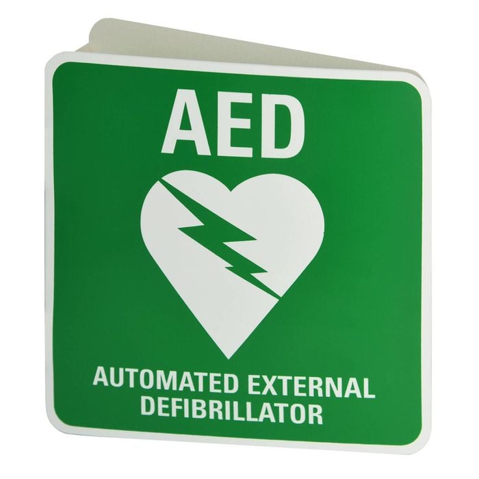 FastAid AED Wall Sign Angle Bracket, Australian Resuscitation Council ...