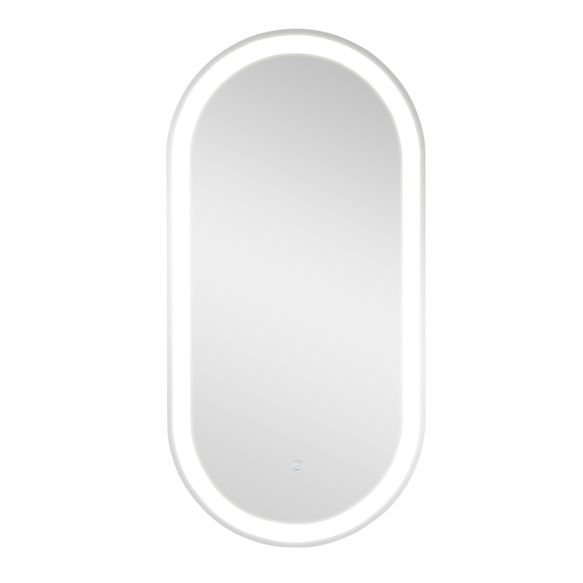 Barelli 900 x 450mm Frameless Pill Shape Front Lit LED Mirror ...