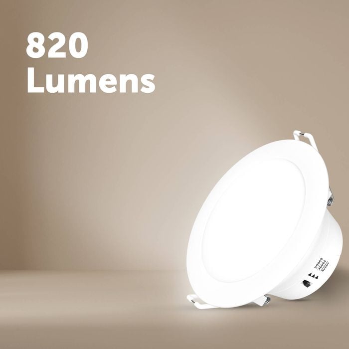Arlec 9W 92mm Tri-Colour Dimmable LED Downlight Flushed Lens - 2 Pack ...