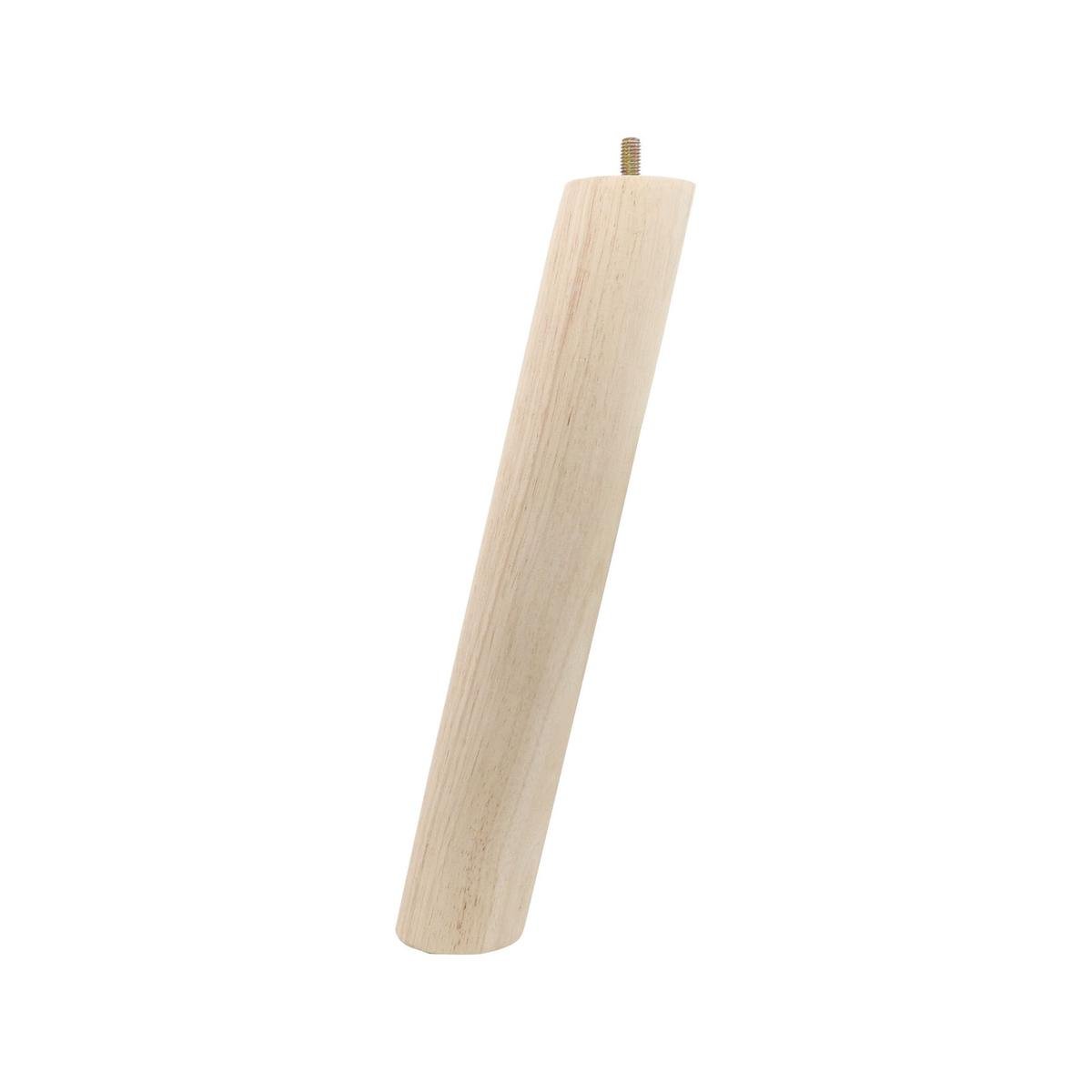 Adoored 60 x 60 x 360mm Round Angled Raw Wood Furniture Leg - Bunnings ...