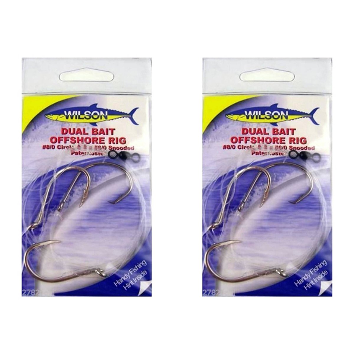 2x Wilson Live Dual Bait Offshore Rig 8/0 Circle&2x7/0 Snooded ...