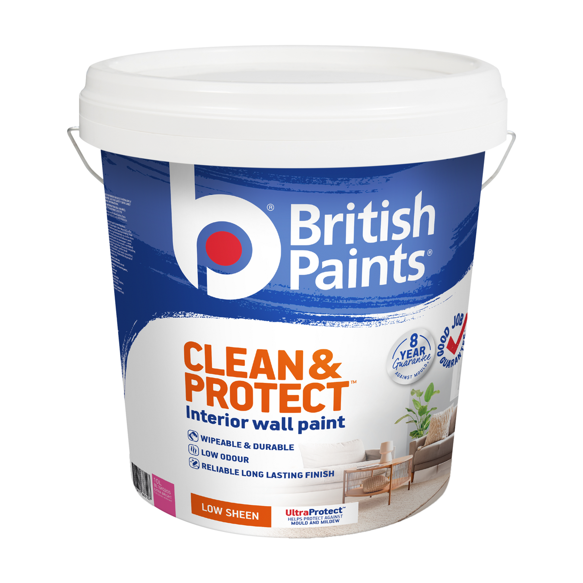 British Paints Extra Bright Low Sheen Clean And Protect Interior Paint ...